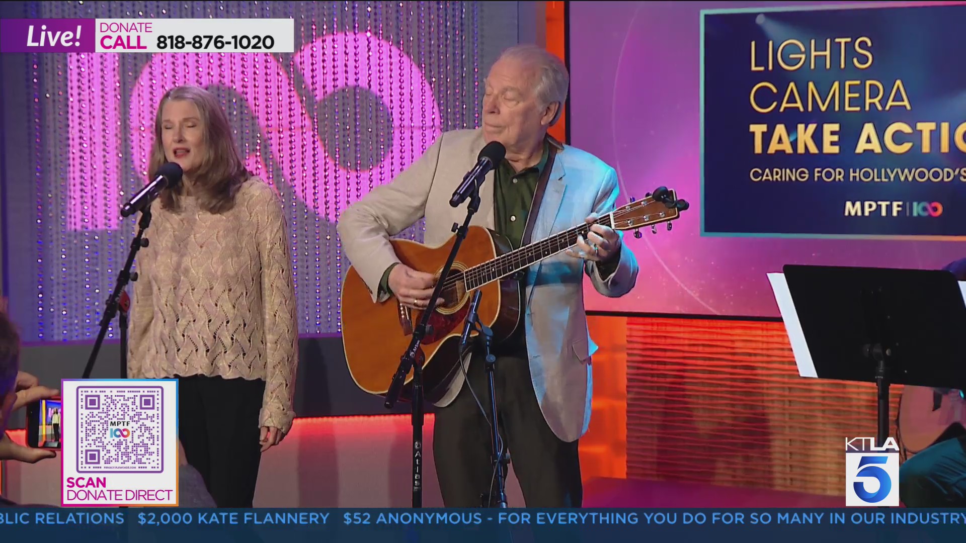 Michael McKean, Annette O’Toole on the MPTF Telethon – KTLA