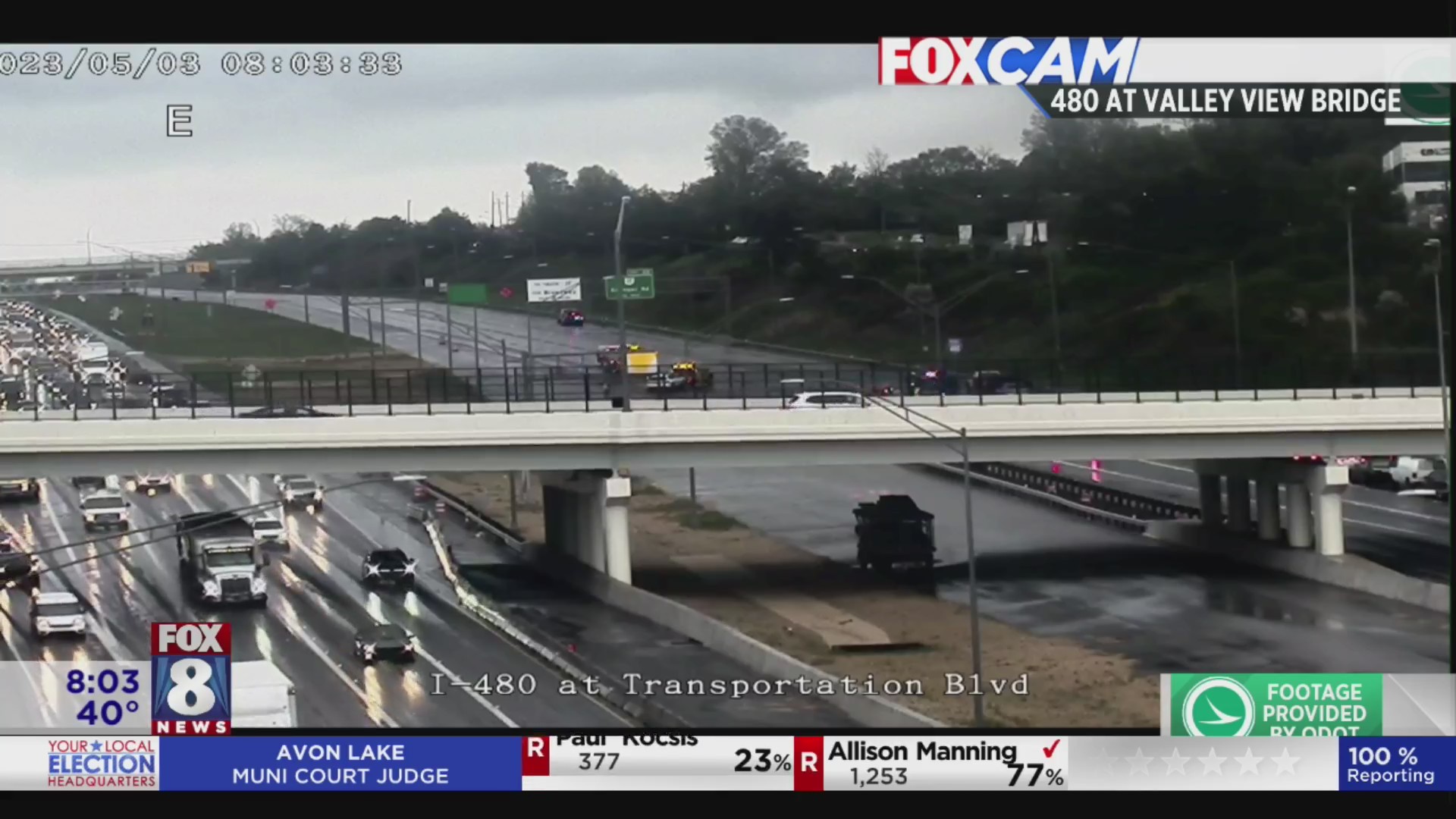 Traffic Alert: I-480 blocked near Valley View Bridge – Fox 8 Cleveland WJW