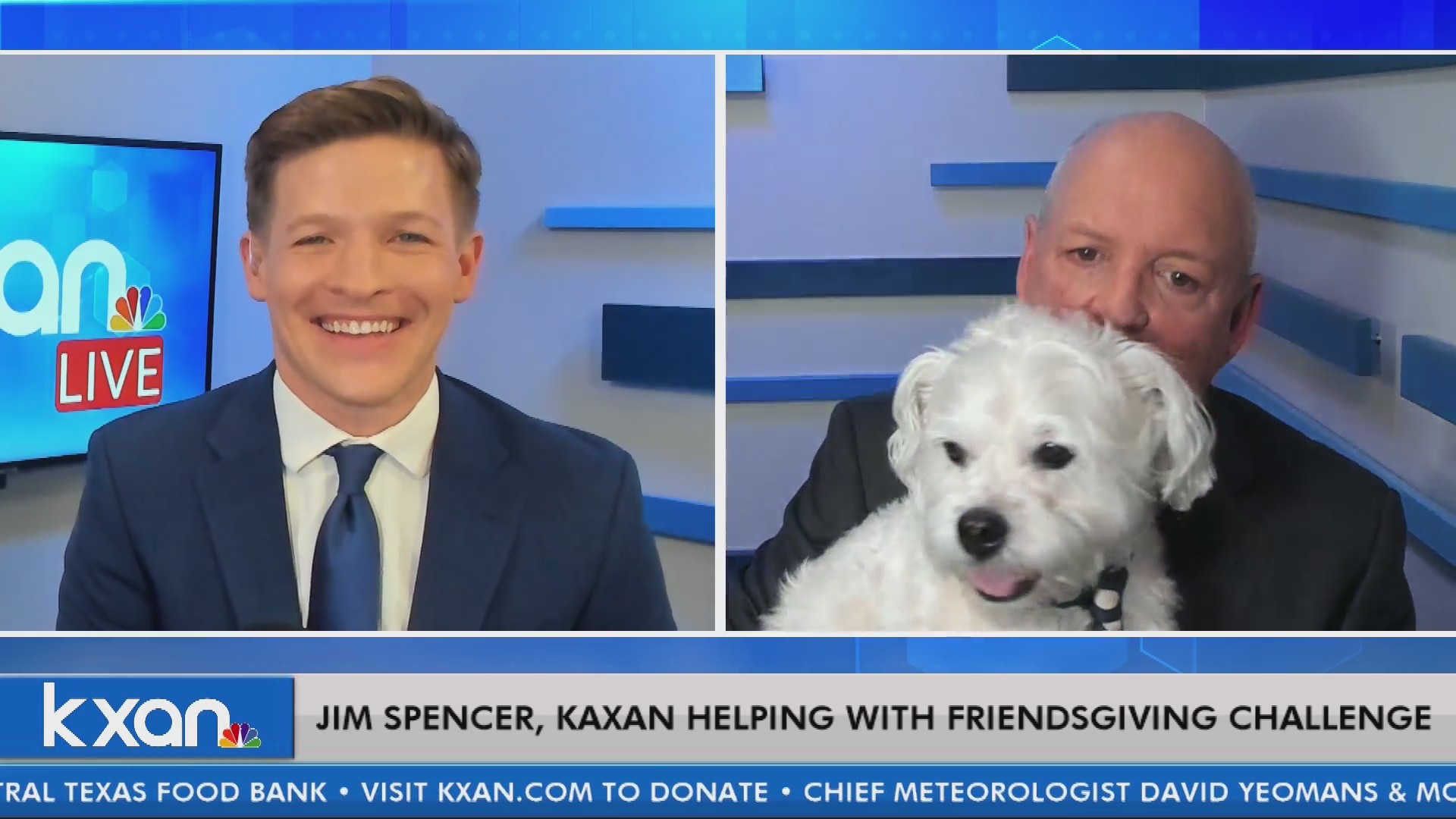 Jim Spencer, Kaxan helping with Friendsgiving Challenge – KXAN Austin