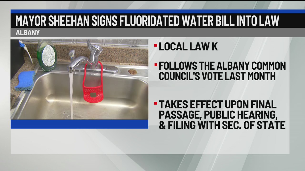 Mayor Sheehan signs fluoridated water bill into law – NEWS10 ABC