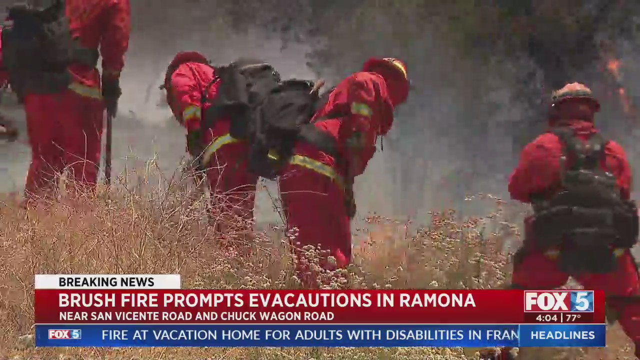 Ramona Brush Fire Burns Nearly 200 Acres – FOX 5 San Diego & KUSI News