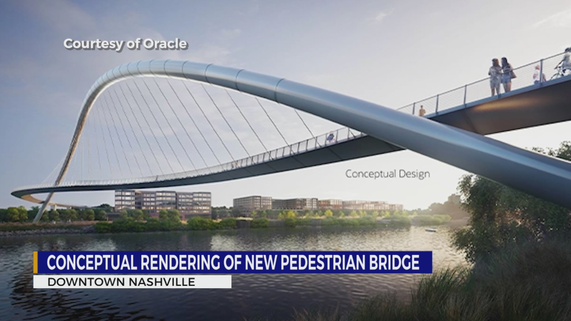 Conceptual rendering of new pedestrian bridge – WKRN News 2