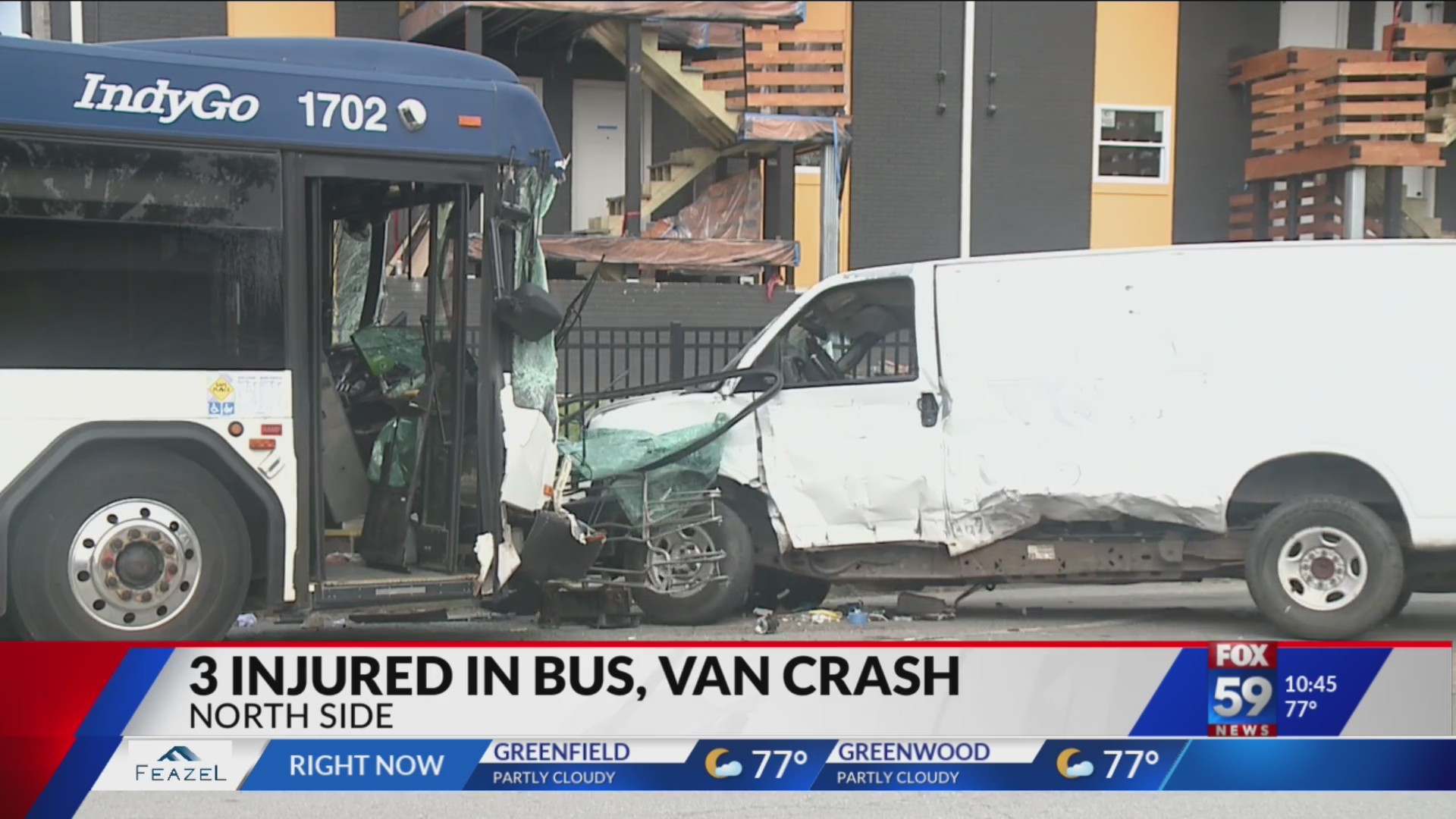 Mass Casualty Response issued after IndyGo bus crashes with van, car ...