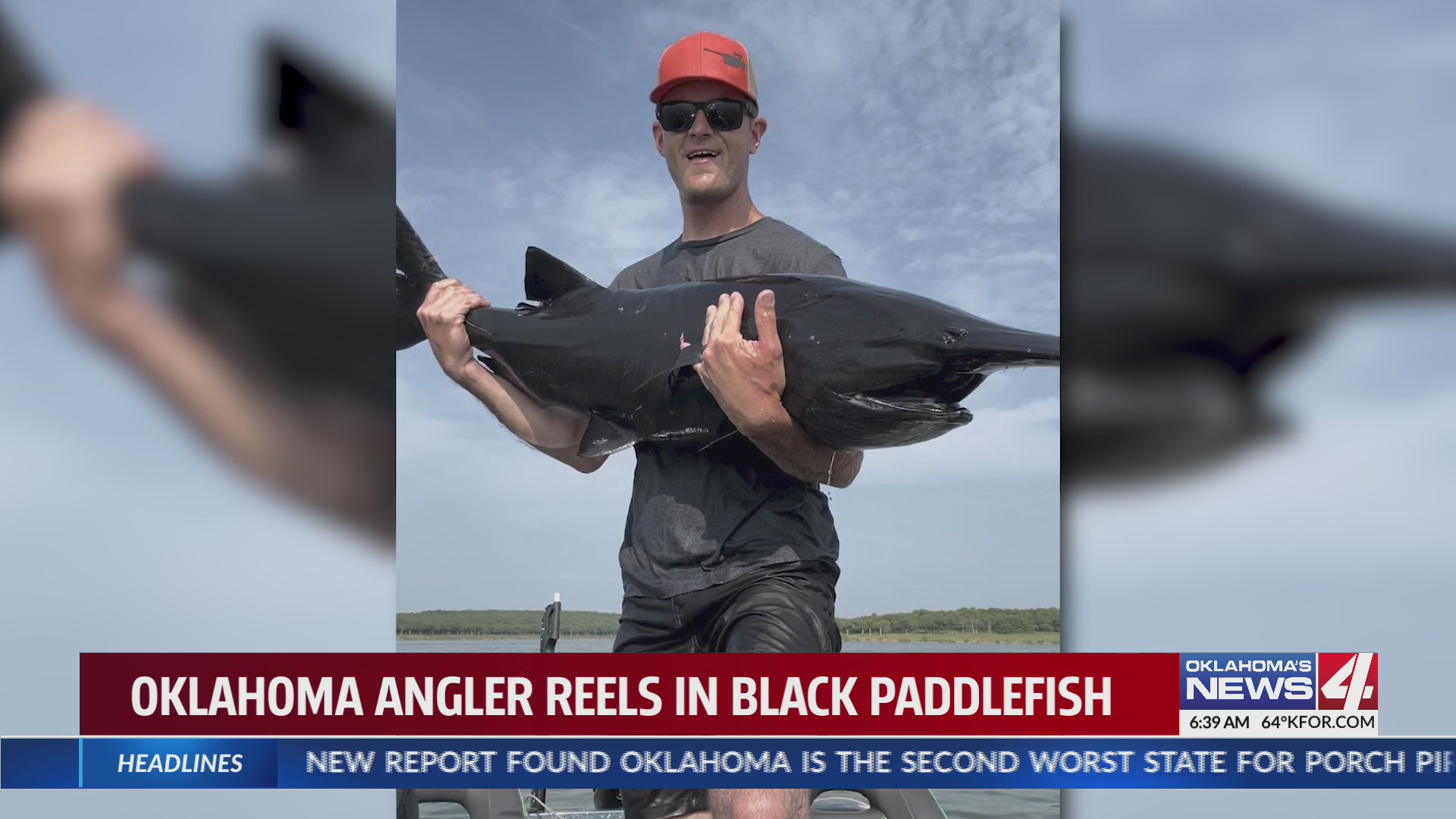 Oklahoma angler reels in black paddlefish – KFOR.com Oklahoma City
