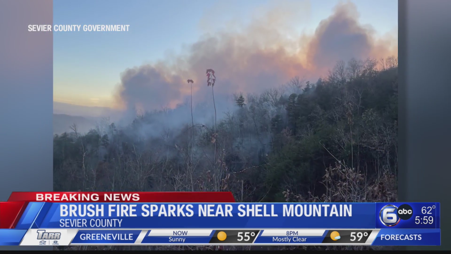 Brush Fire Sparks Near Shell Mountain – WATE 6 On Your Side
