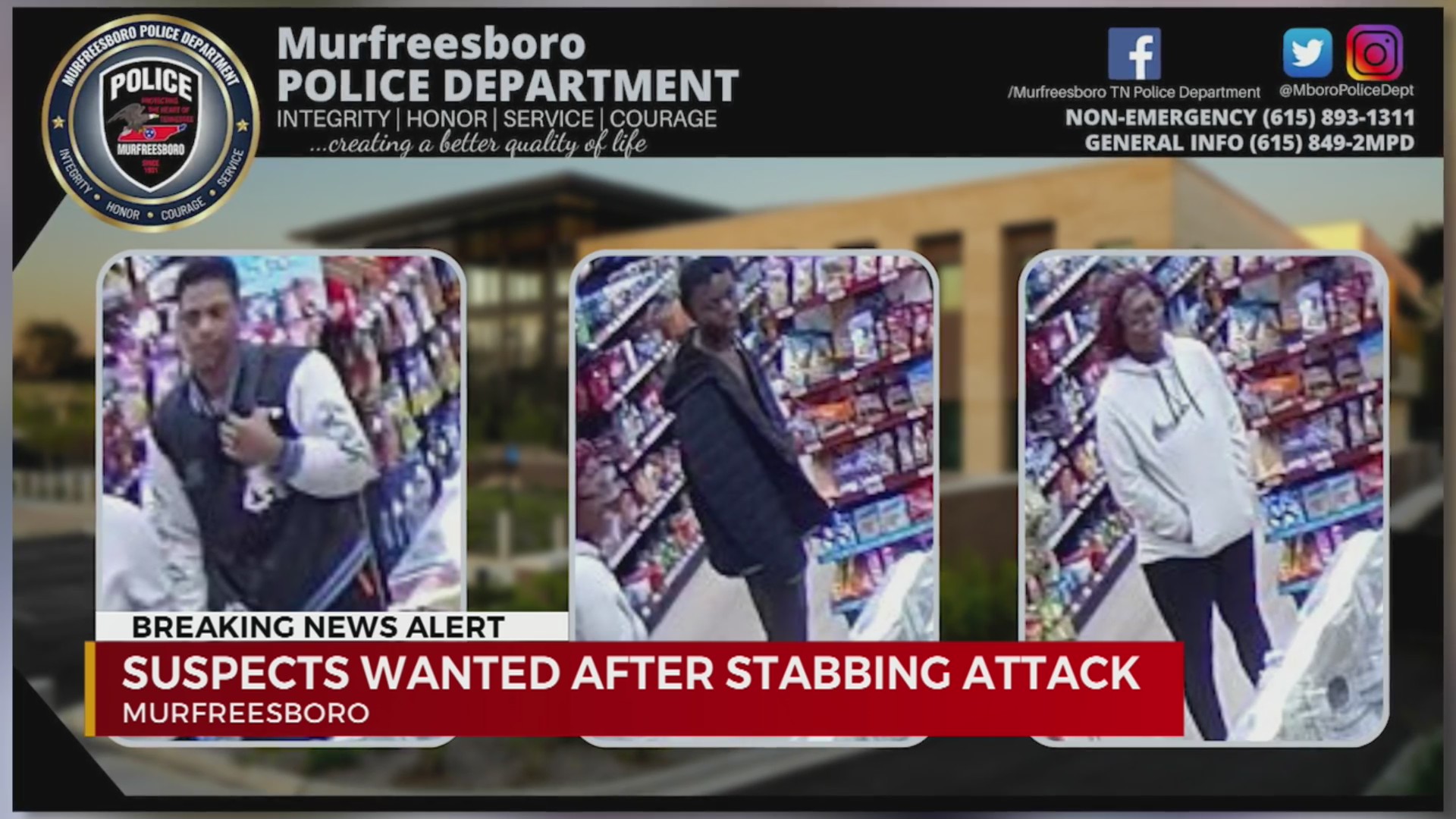 Stabbing suspects identified, still sought by Murfreesboro police on ...