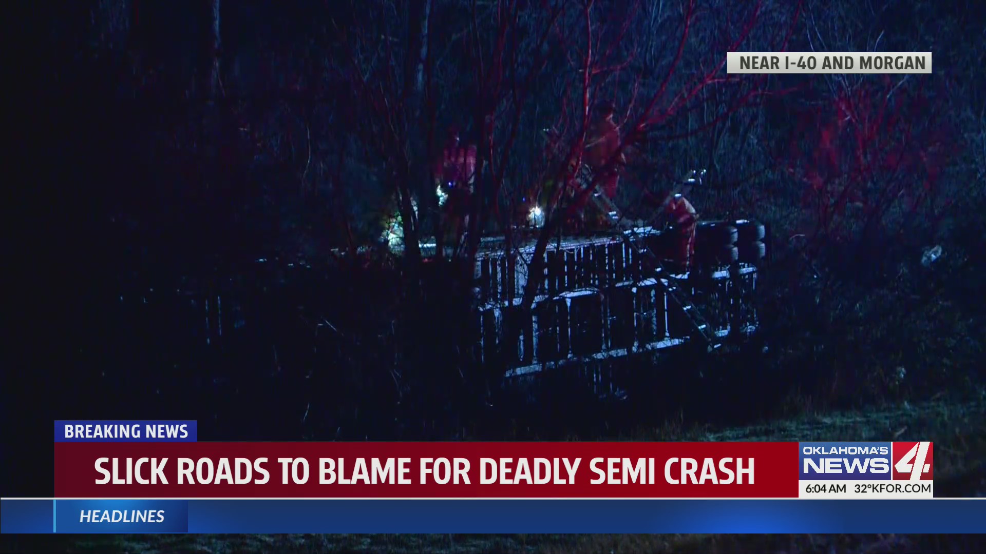 Slick roads to blame for deadly crash – KFOR.com Oklahoma City