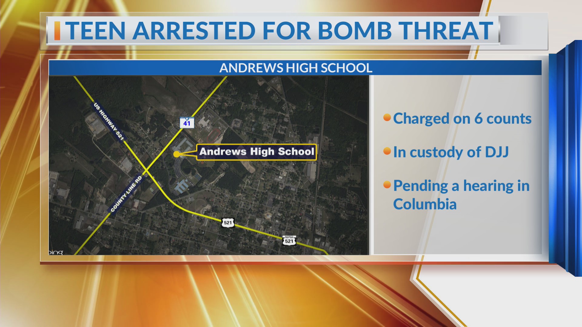 Juvenile arrested over Andrews High School bomb threat – WCBD News 2