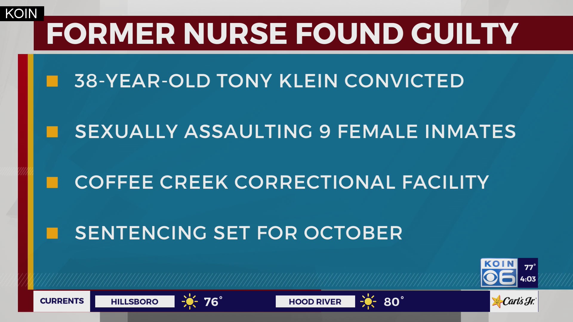 Former Oregon nurse convicted of sexually assaulting 9 female inmates ...