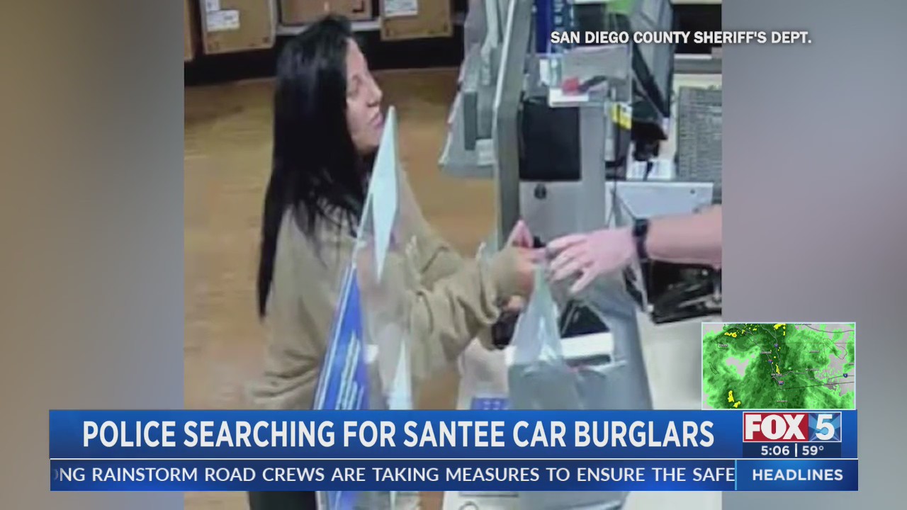 Help Sought To Locate Pair Suspected In Car Burglaries Fox 5 San