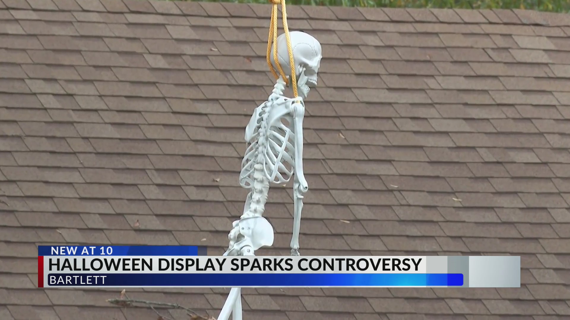 Hanging skeleton sparks controversy in Bartlett – WKRN News 2
