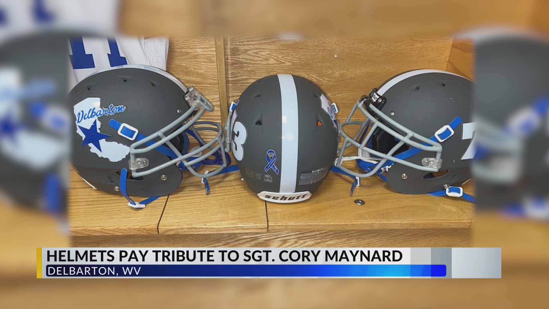 Burch Middle School football helmets pay tribute to WVSP Sgt. Cory ...