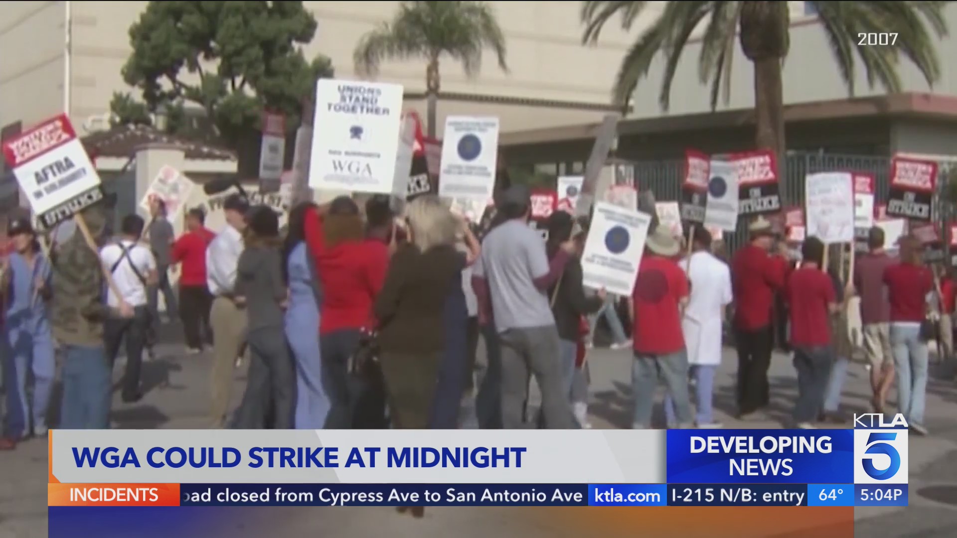 Strike looms for Hollywood writers – KTLA
