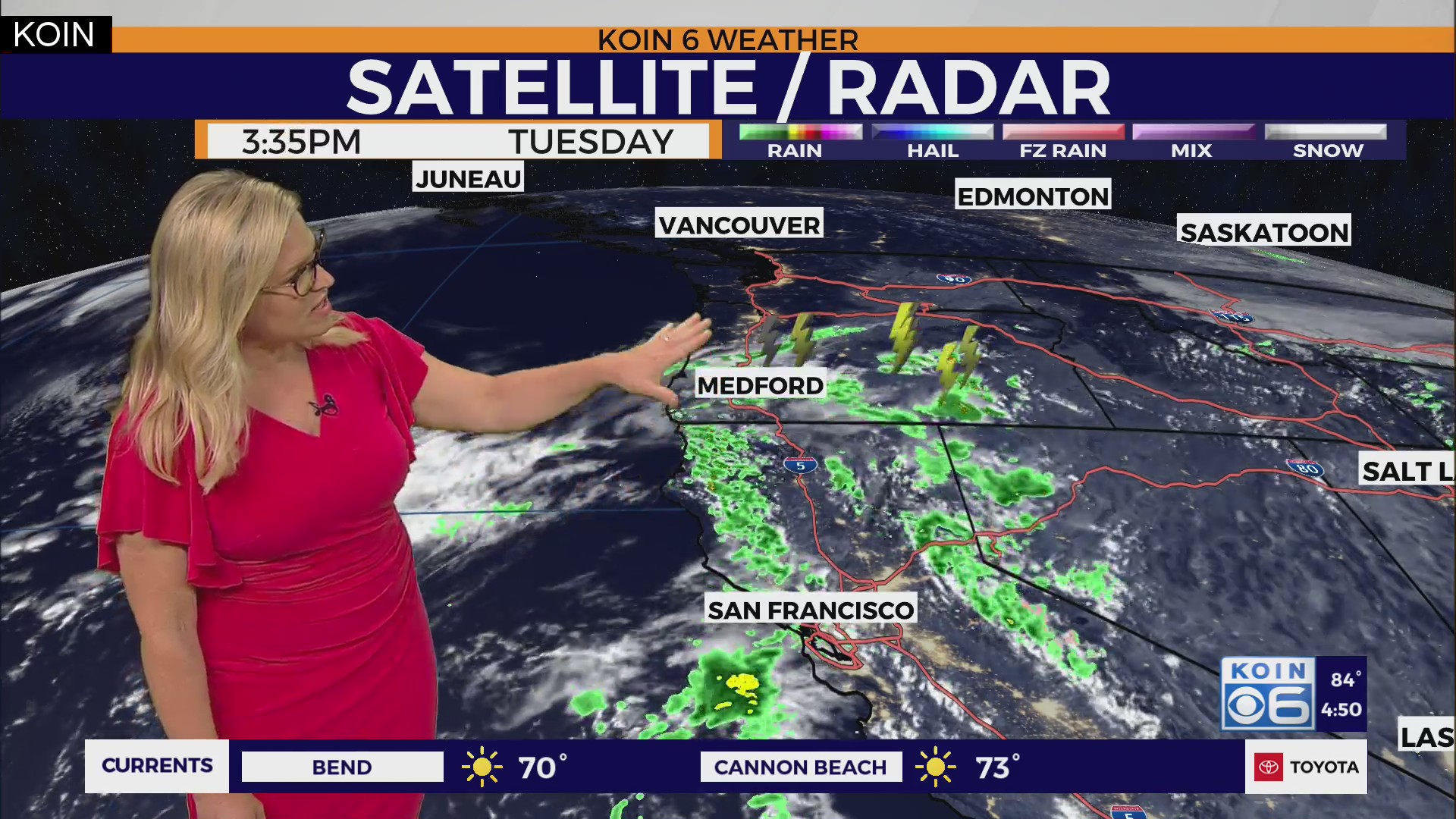 Weather forecast: Showers and thunderstorms moving north through Oregon ...