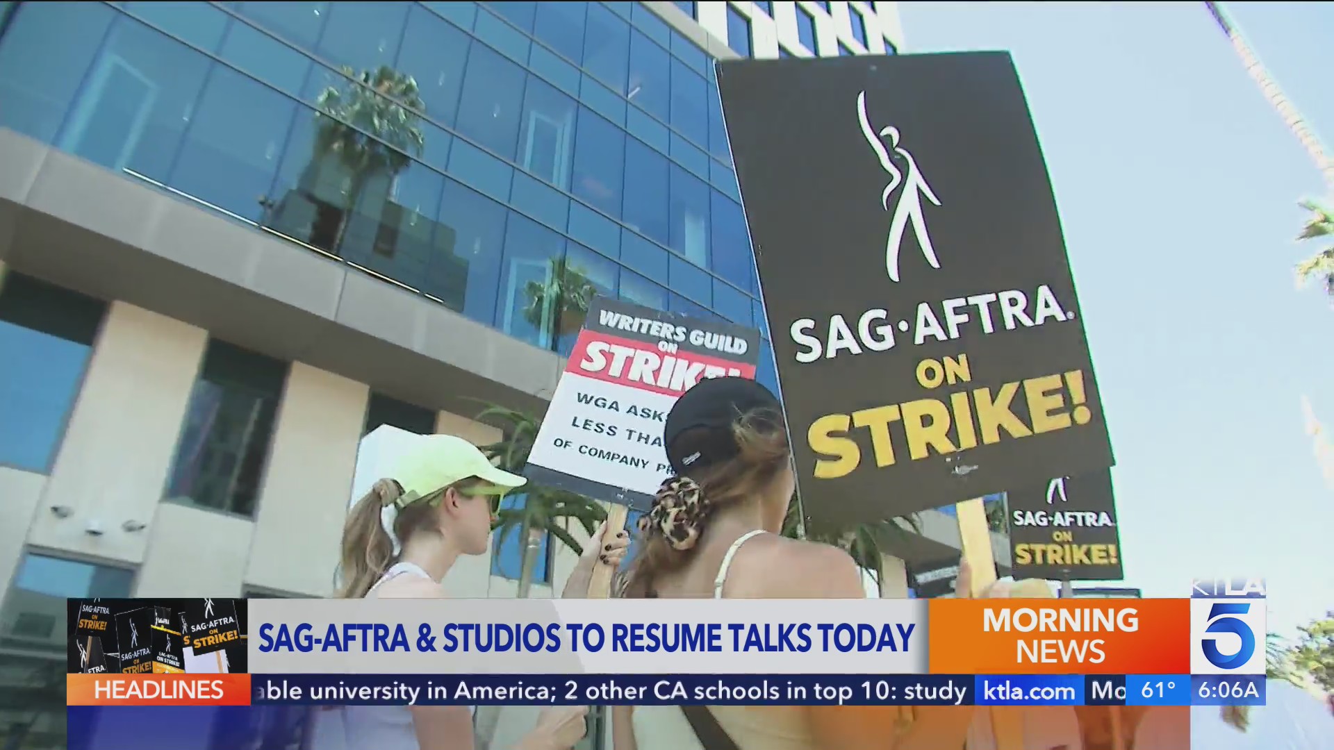 Striking actors, studios resume talks – KTLA