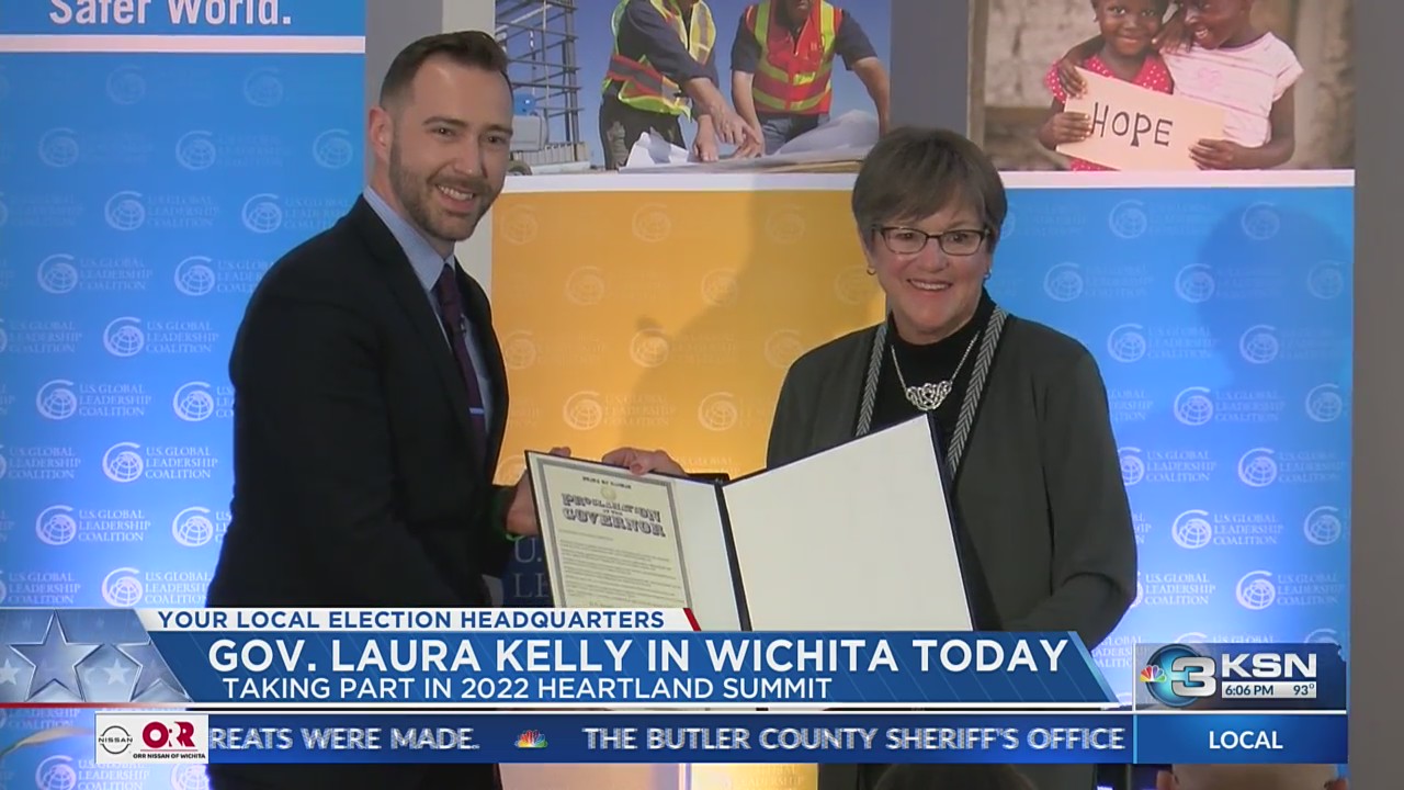 Laura Kelly and Derek Schmidt visit Wichita – KSN-TV