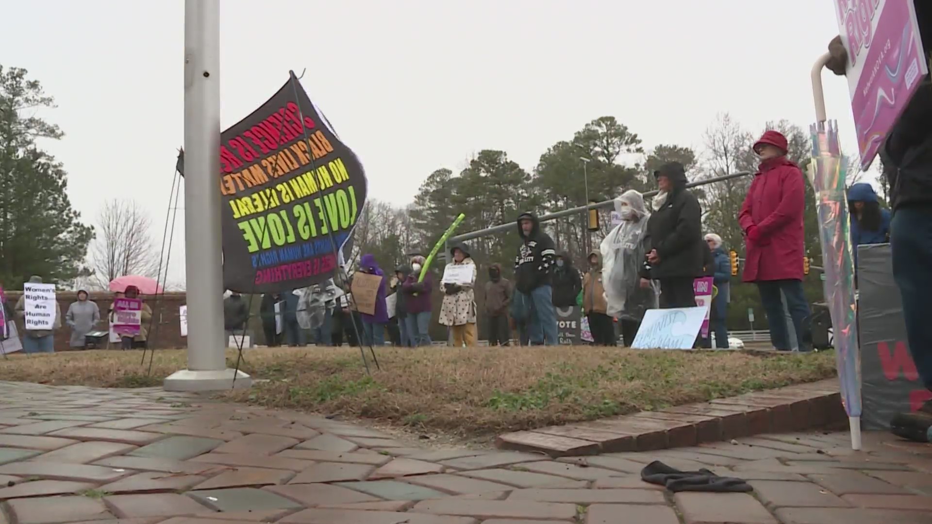 Abortion rights supporters march in Williamsburg on 50th anniversary of ...