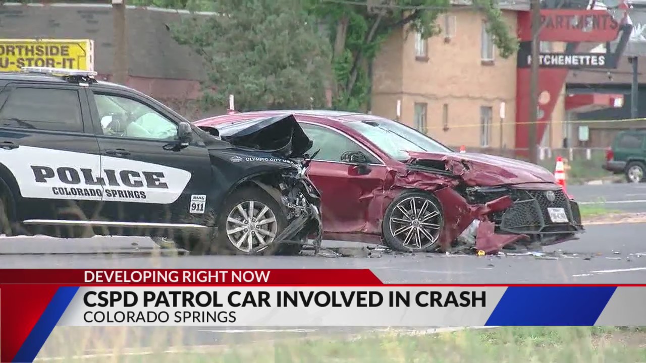 Car turns in front of CSPD patrol cars causing crash – FOX21 News Colorado