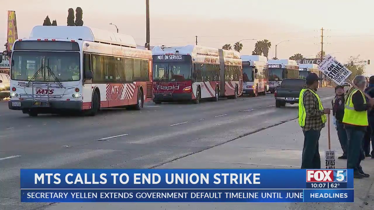 MTS Calls To End Union Strike – FOX 5 San Diego & KUSI News