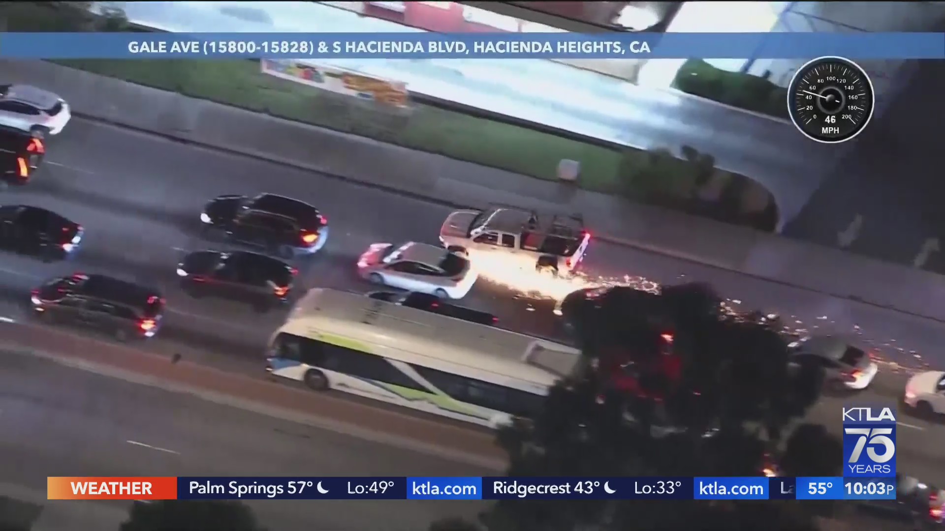 Dangerous pursuit through Orange, L.A. Counties ends in crash, shots ...