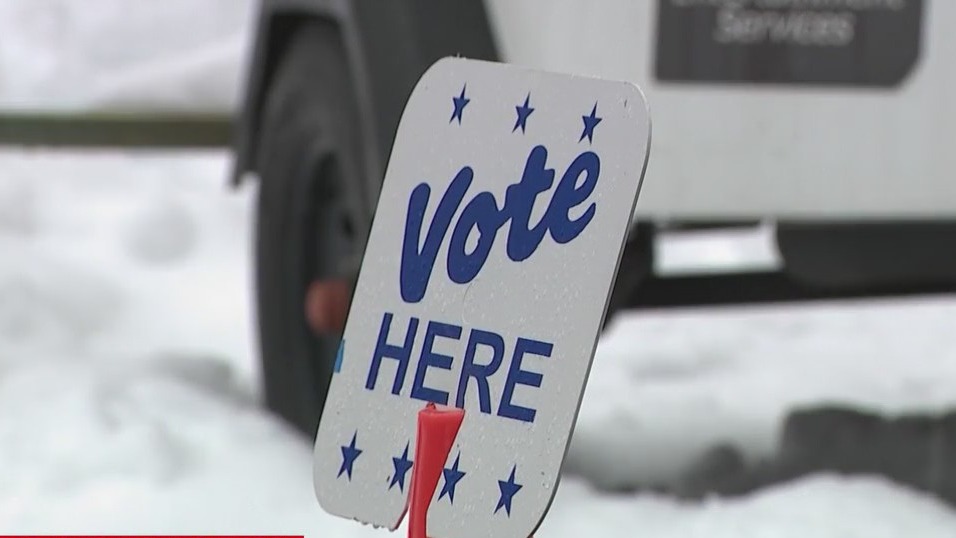 Election aides safely escorted to voting centers in snowy conditions ...
