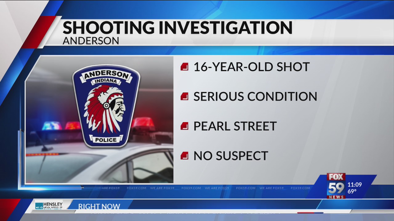 16-year-old seriously injured in Anderson shooting – Fox 59