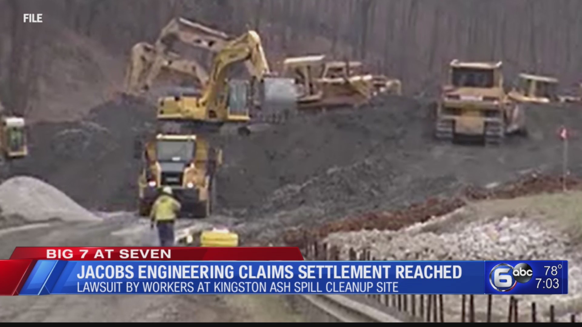 Jacobs Engineering claims settlement reached in Kingston ash spill cleanup lawsuit – WATE 6 On ...