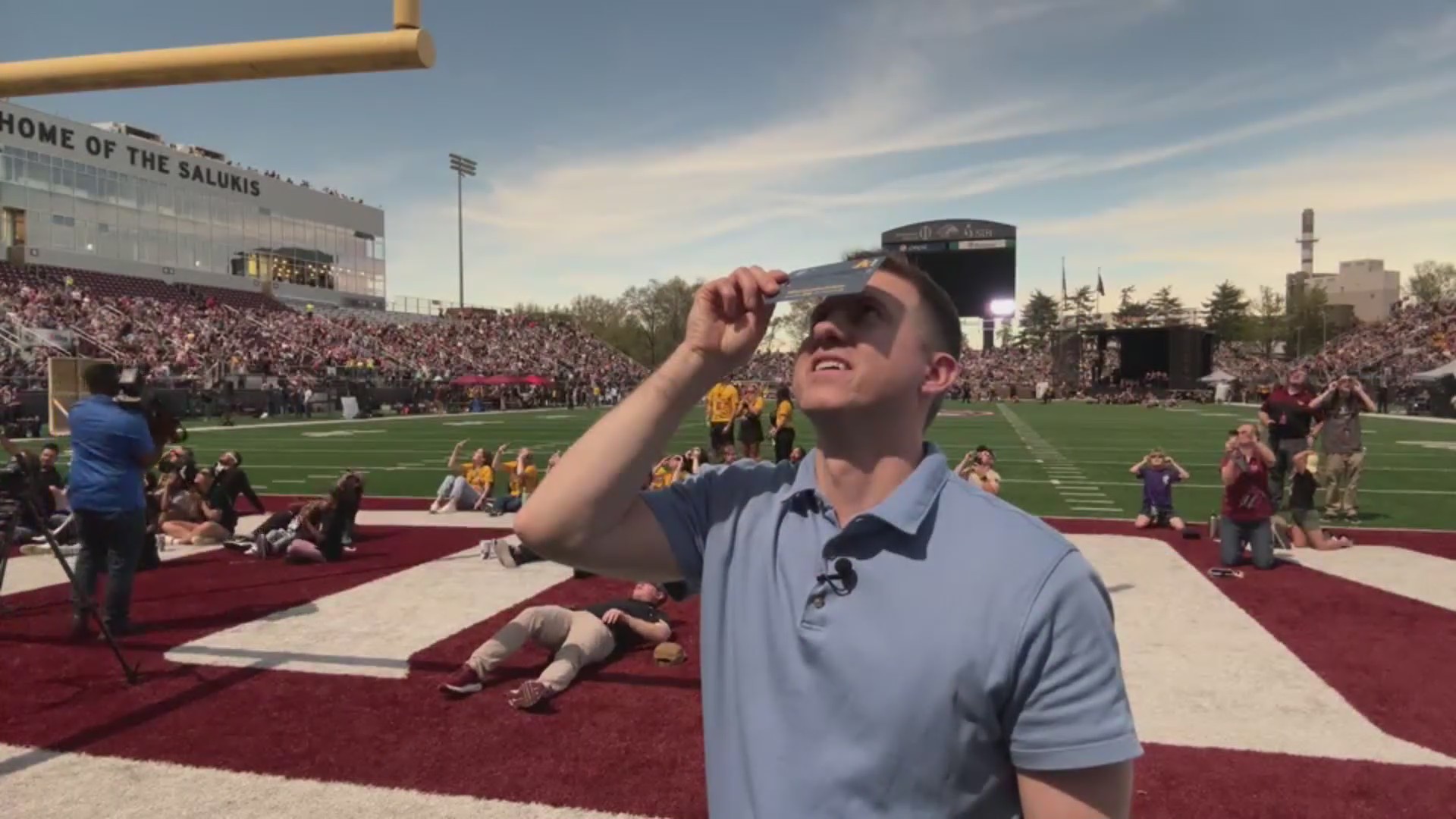 WGN’s Mike Janssen joined the crowd in Carbondale to witness the 2024 ...