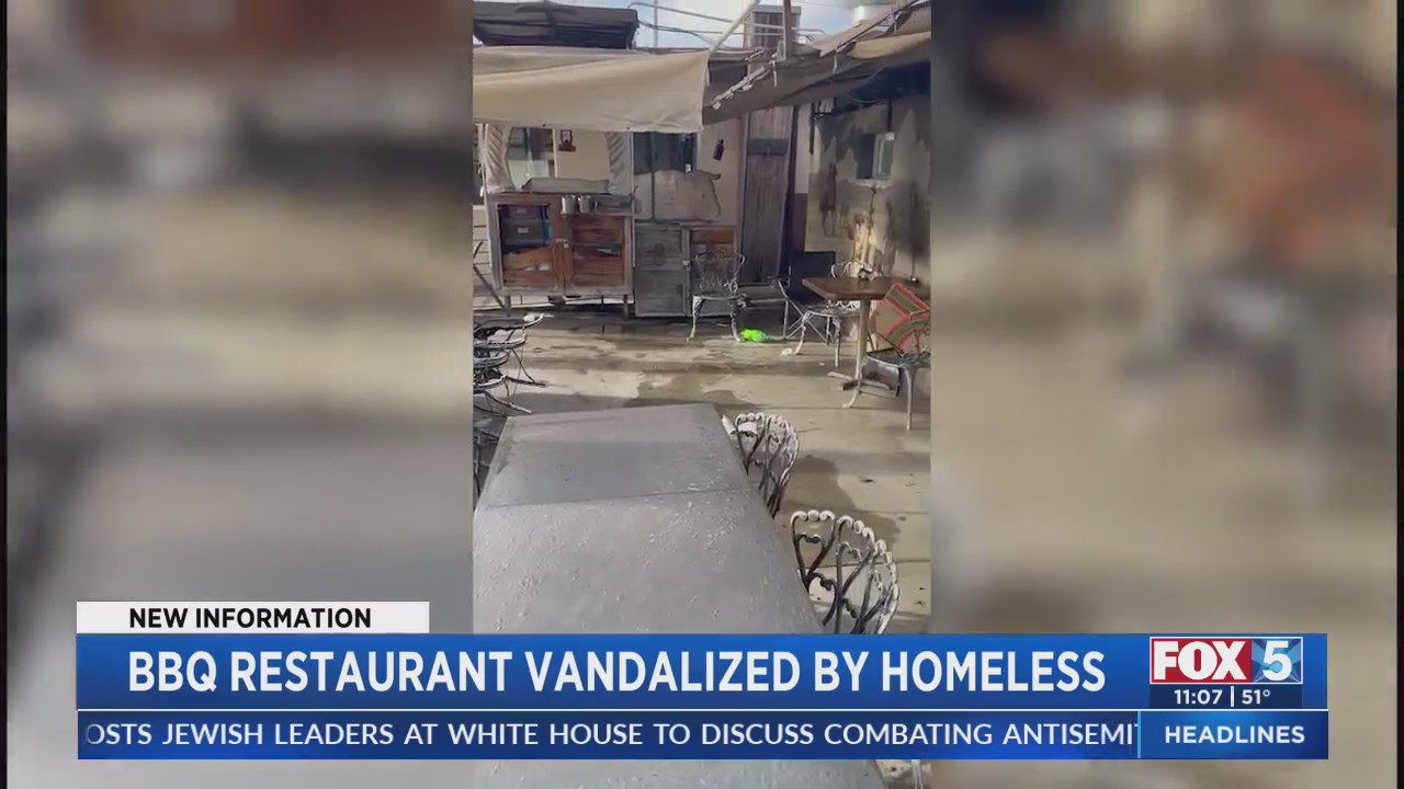 Bbq Restaurant Vandalized By Homeless Fox 5 San Diego And Kusi News