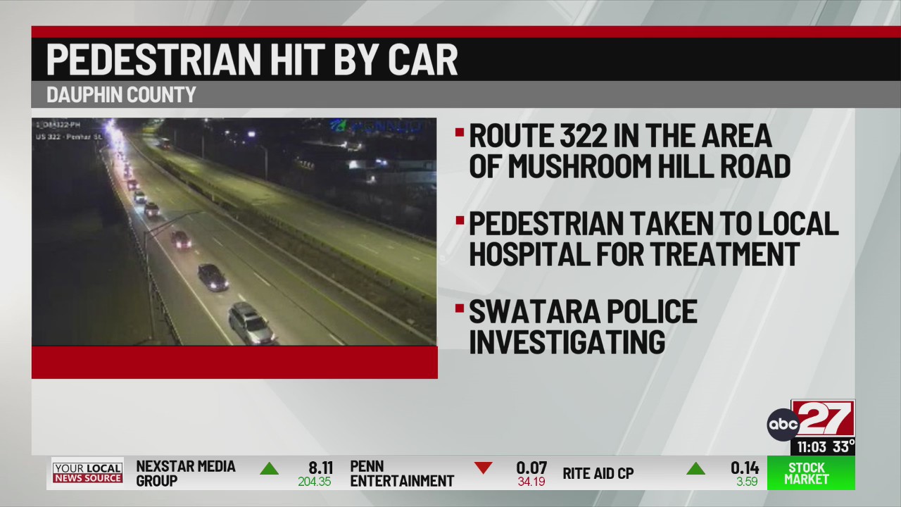 Pedestrian accident closed US 322 east in Dauphin Co. – ABC27