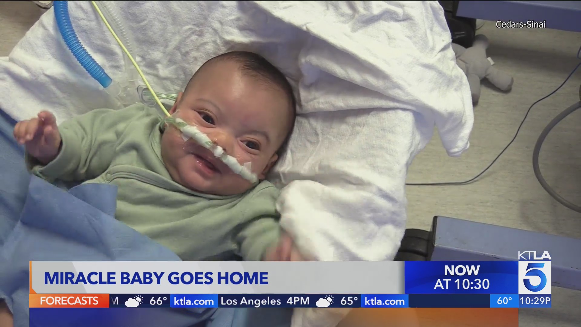 Smallest baby born at Cedars-Sinai goes home after 10 months – KTLA