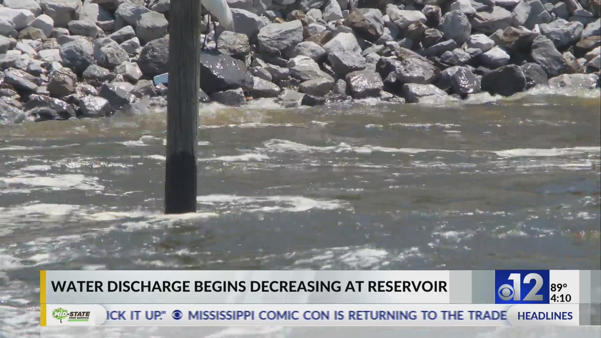 Water discharge begins decreasing at Reservoir – WJTV