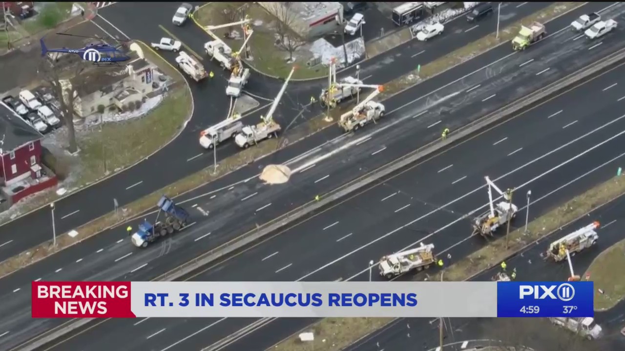 New Jersey Route 3 reopens after downed wires – PIX11