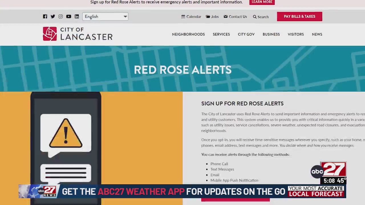 Changes coming to Lancaster’s Red Rose Alert system – ABC27