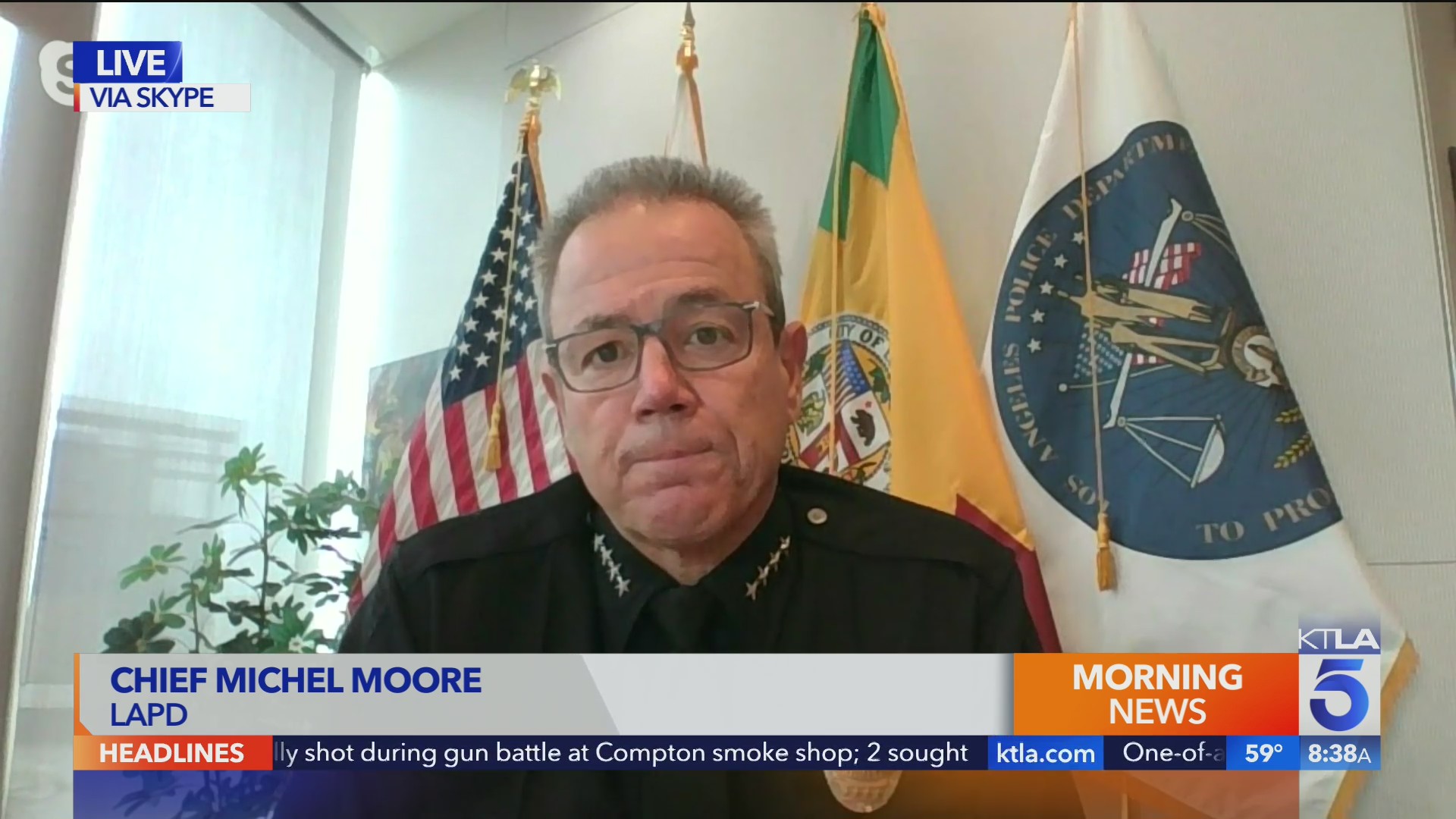 LAPD Chief Moore on rise in gun violence and homicide – KTLA