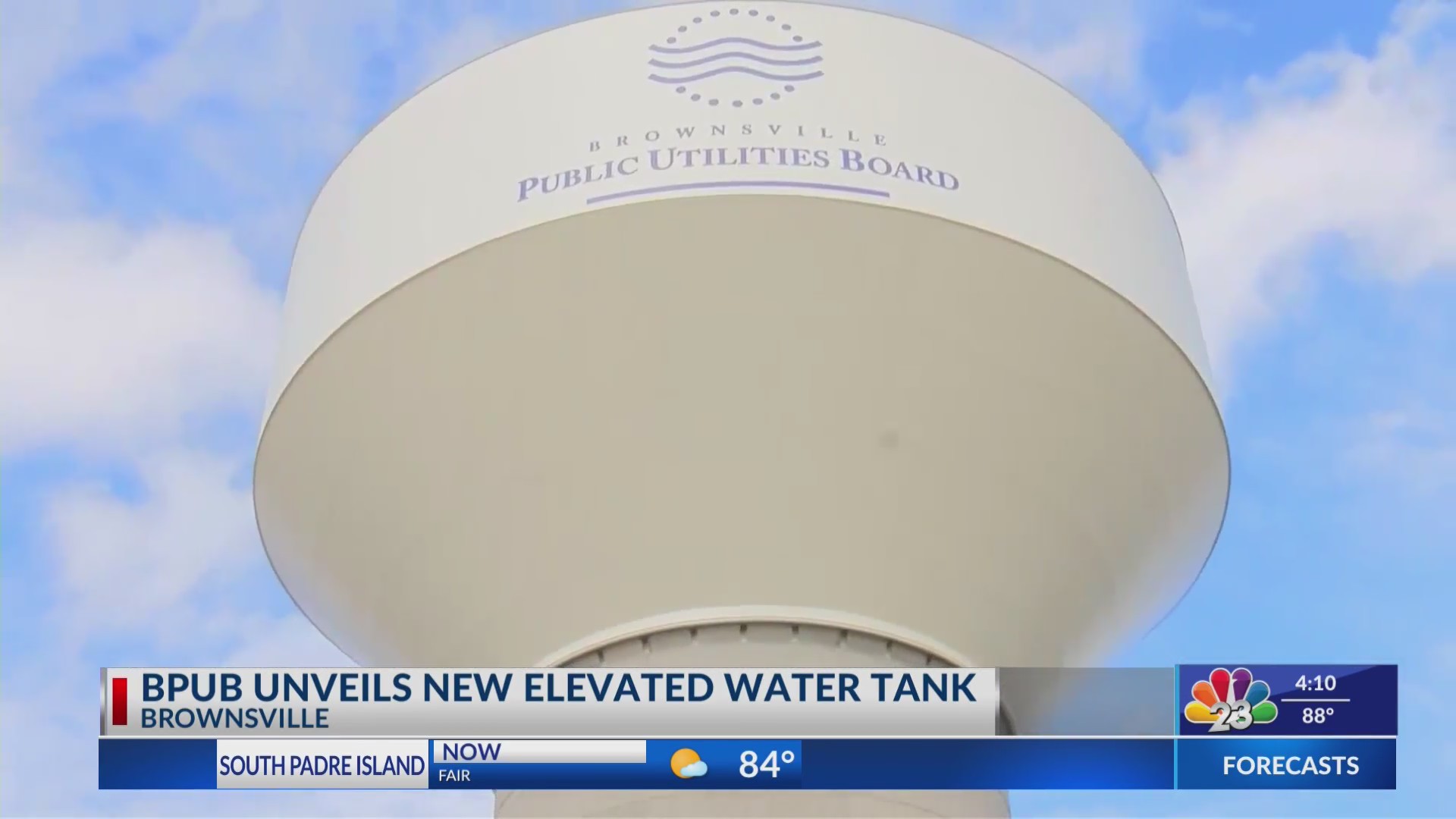 BPUB unveils elevated water tank – KVEO-TV