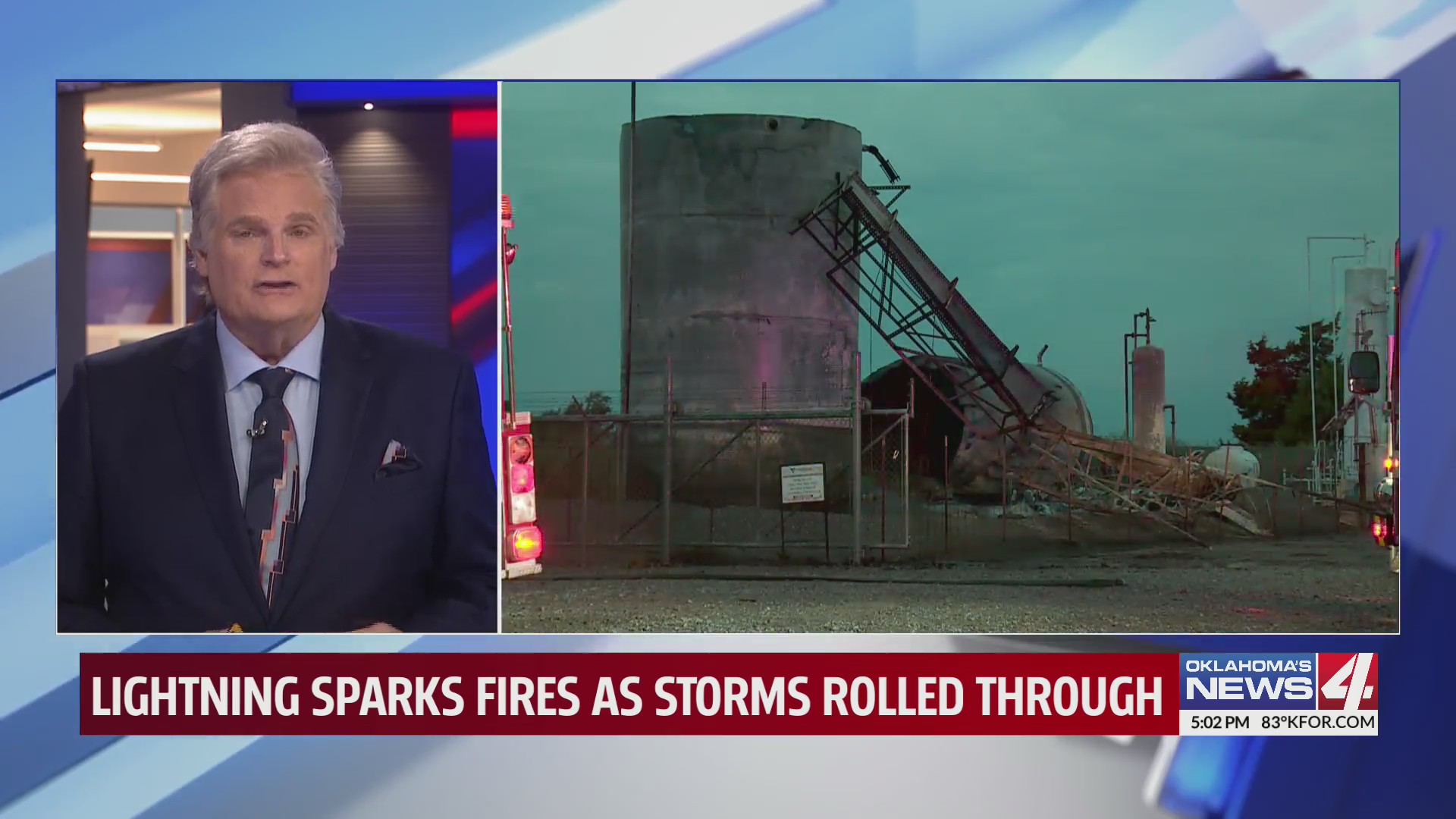Lightning sparks fires as storms rolled through – KFOR.com Oklahoma City