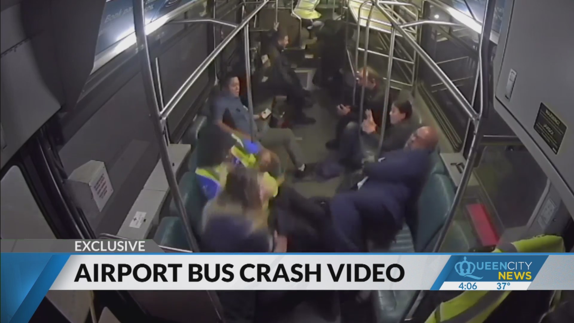 EXCLUSIVE: Video shows the moments buses crashed at CLT Airport – Queen ...