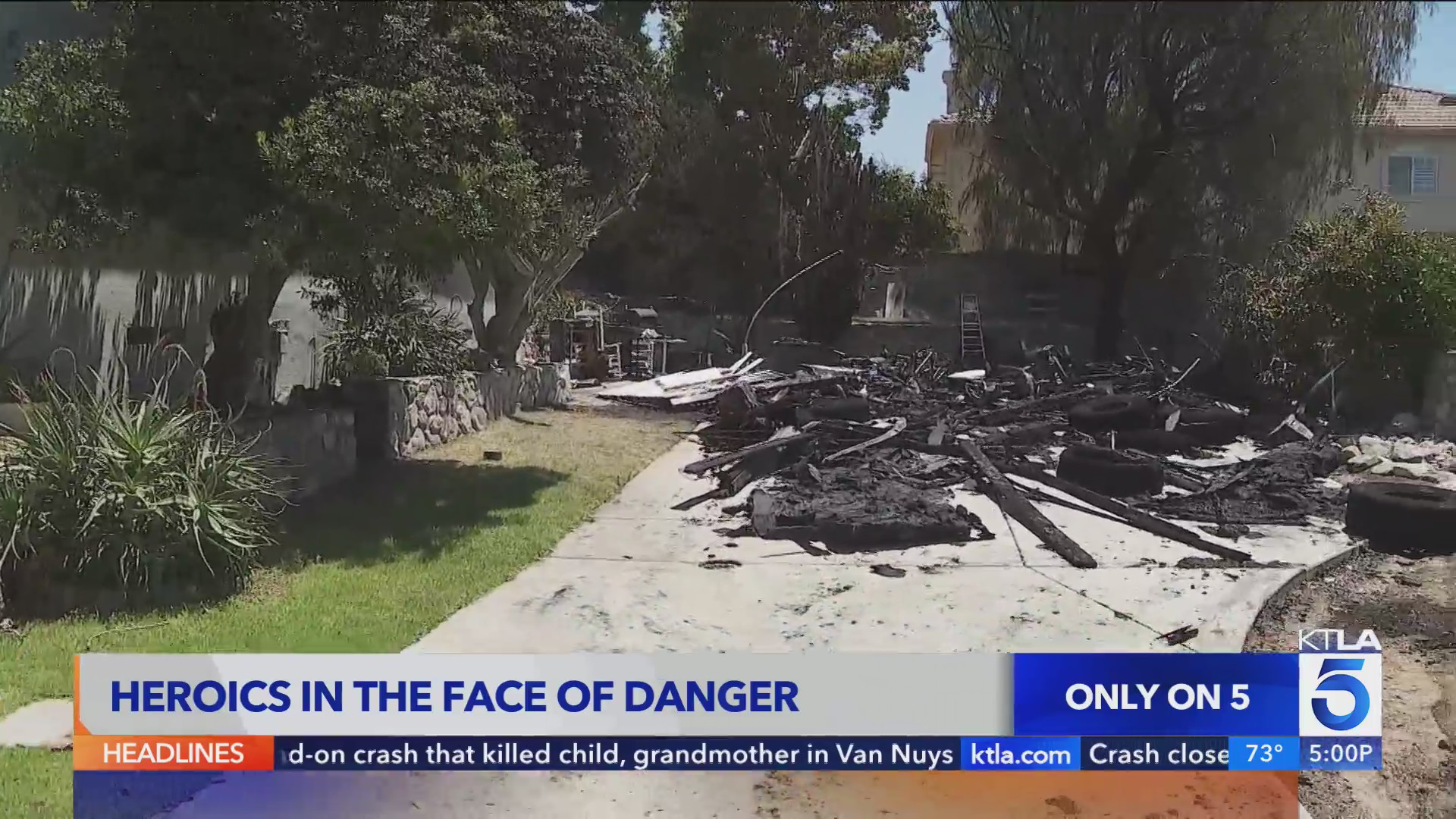 19-year-old helps Upland couple escape burning home – KTLA