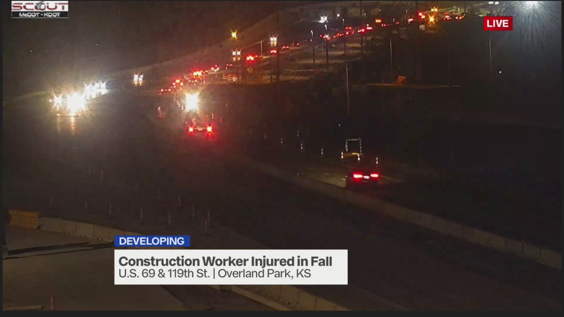 Worker injured after falling off bridge on US 69 in Overland Park – FOX ...