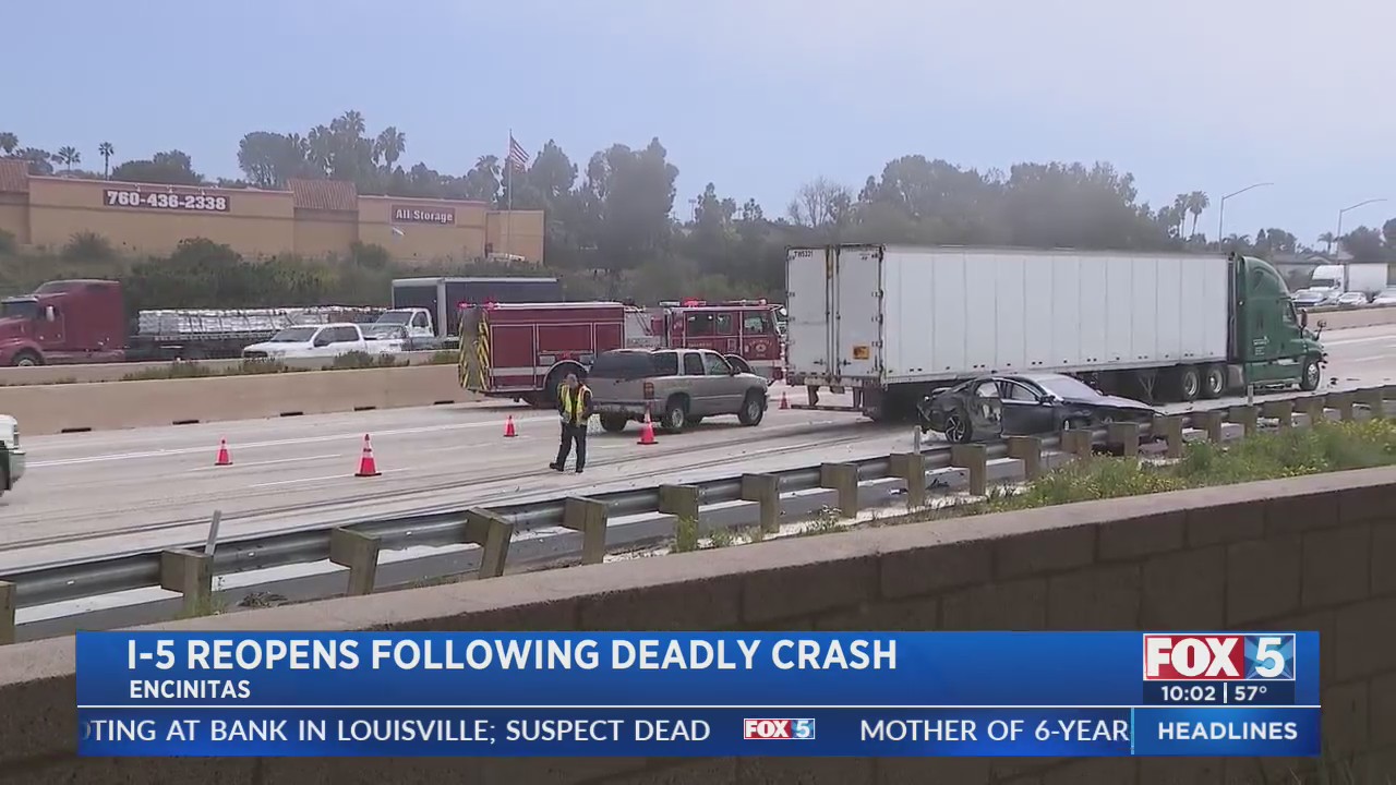 I-5 Reopens Following Deadly Crash – FOX 5 San Diego & KUSI News