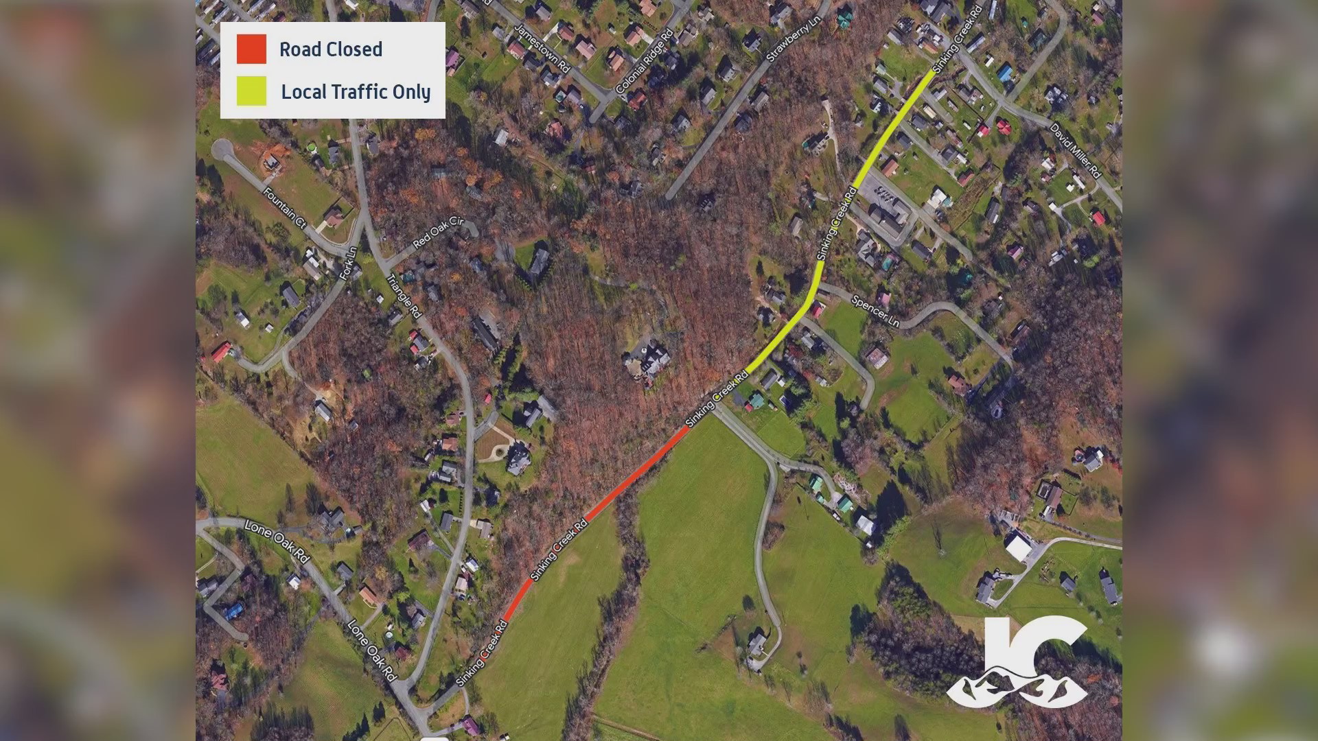 Flood damage causes Sinking Creek Rd closure – WJHL | Tri-Cities News & Weather