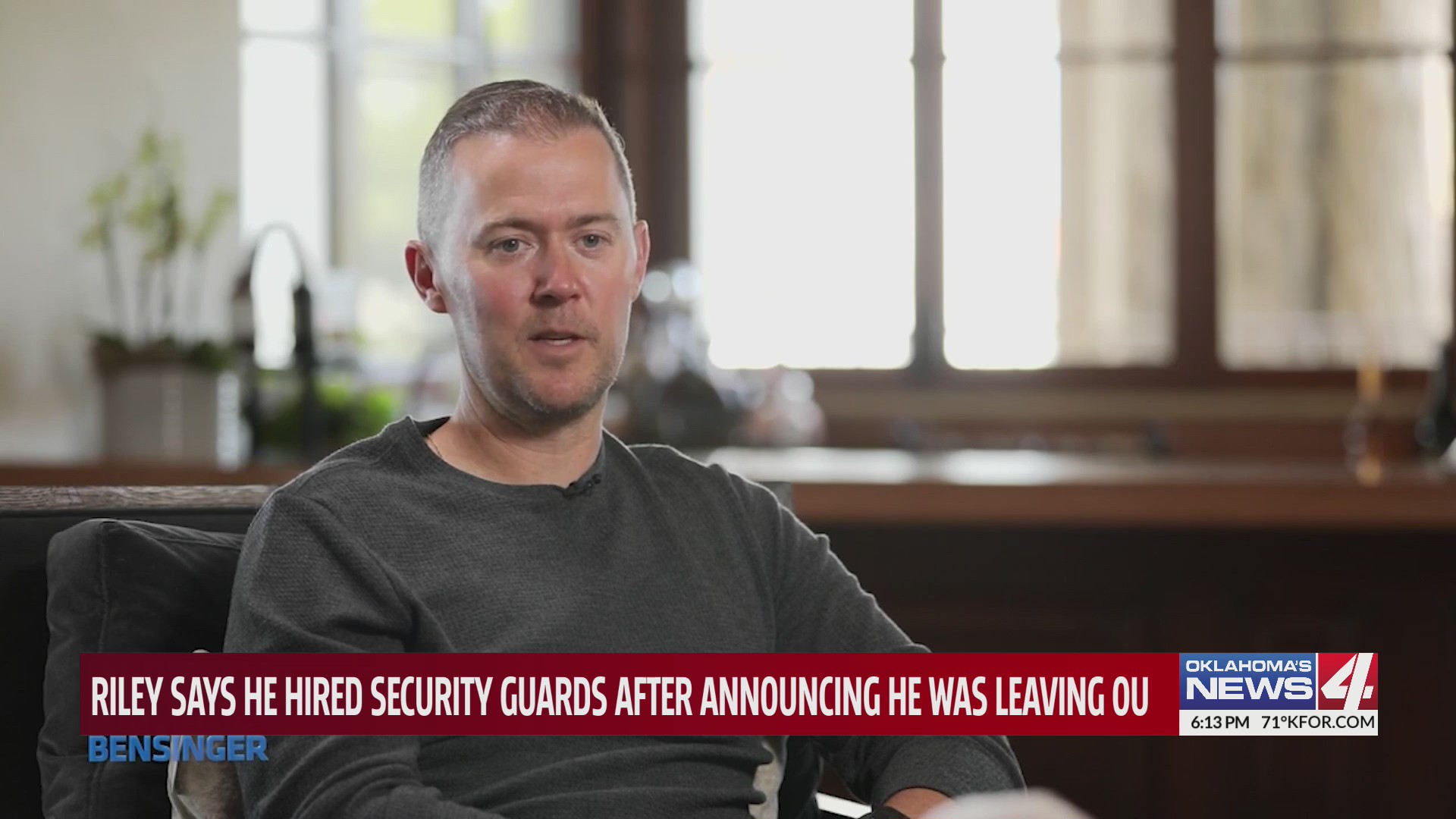 Riley says he hired security guards after announcing he was leaving OU ...