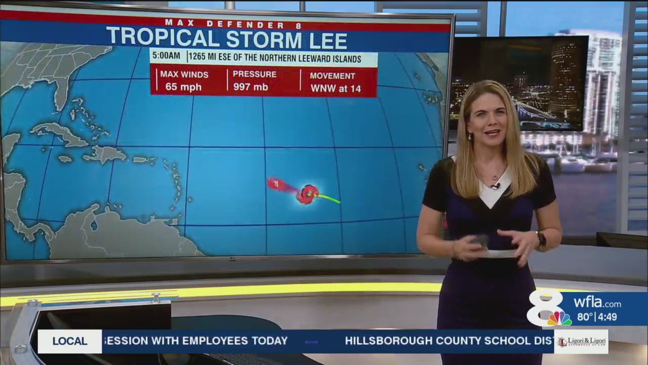 Tropical Storm Lee approaches hurricane strength, expected to rapidly ...
