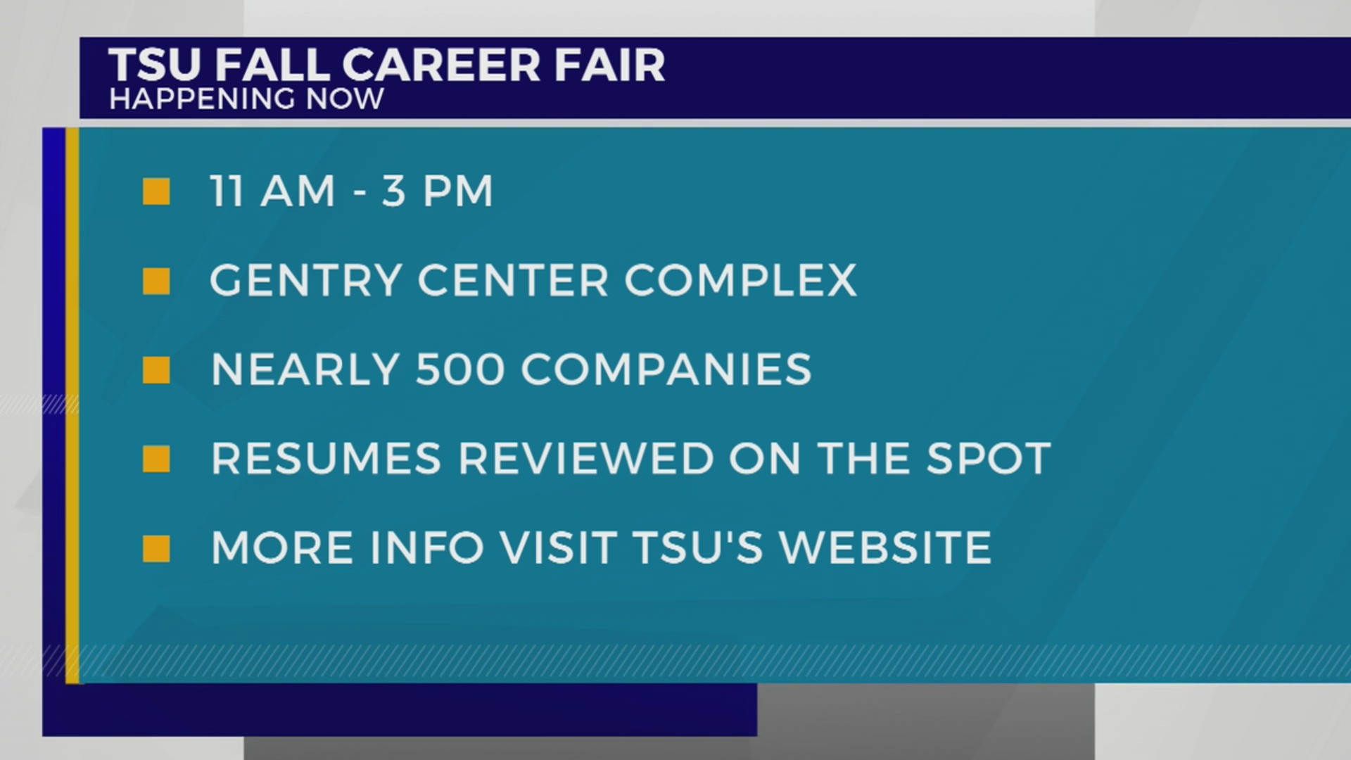 TSU fall career fair – WKRN News 2
