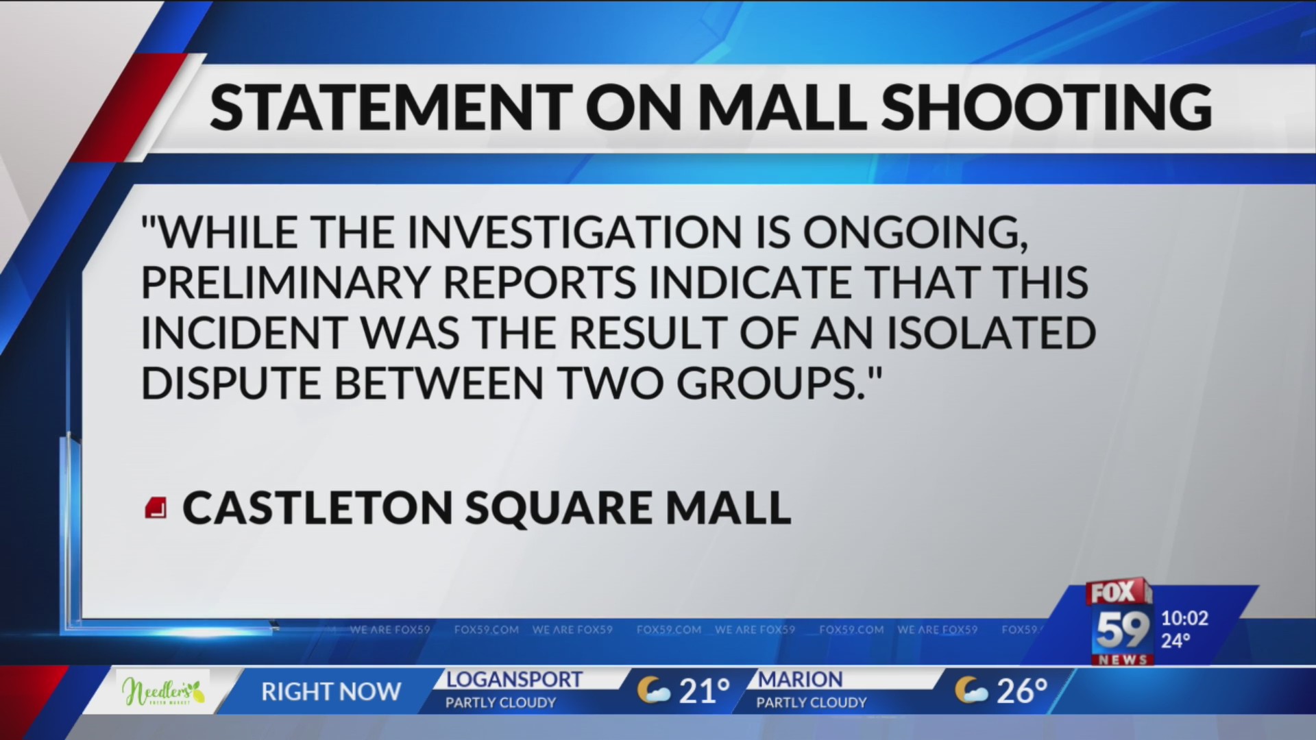 Person shot inside Castleton Square Mall, IMPD speaking with persons of ...
