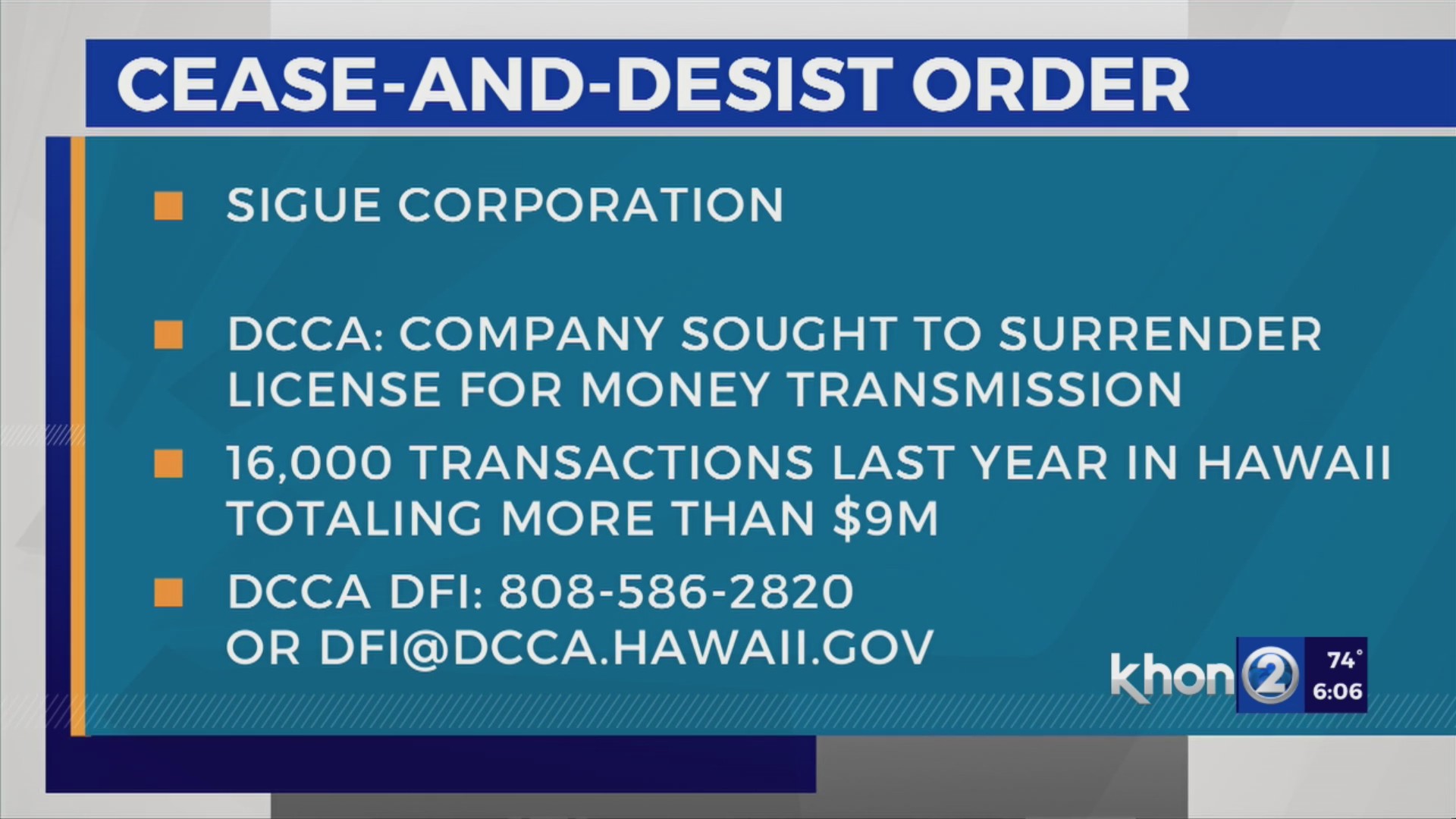 Cease and desist issued for money transferring service Sigue ...