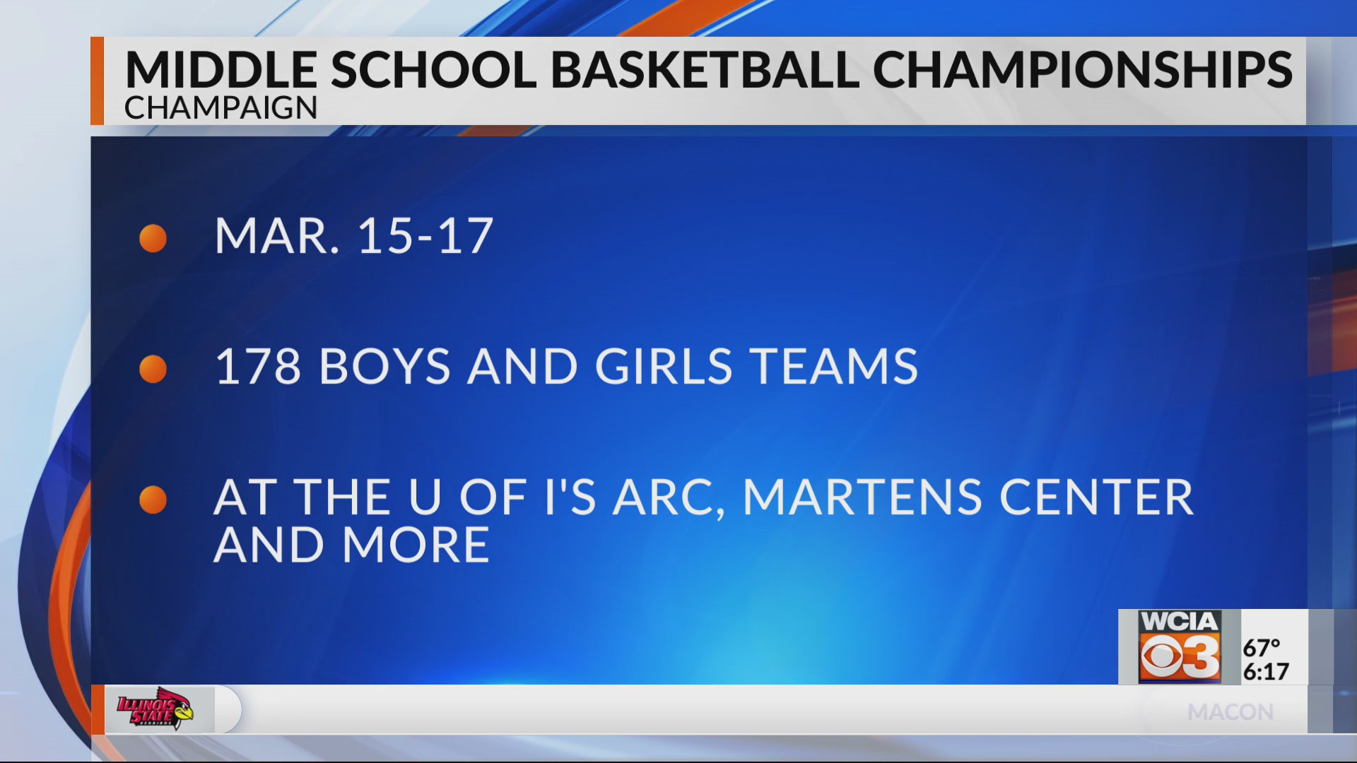 Middle School basketball championships coming to Champaign area – WCIA.com