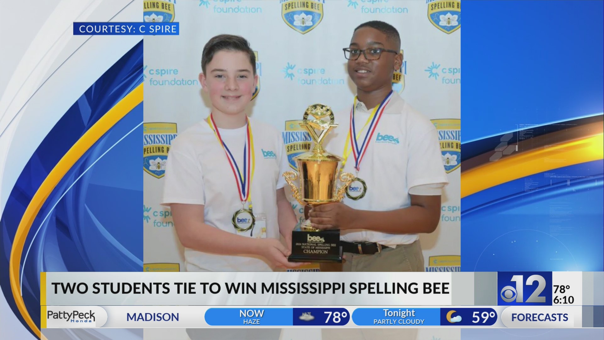 Two students tie to win Mississippi Spelling Bee – WJTV