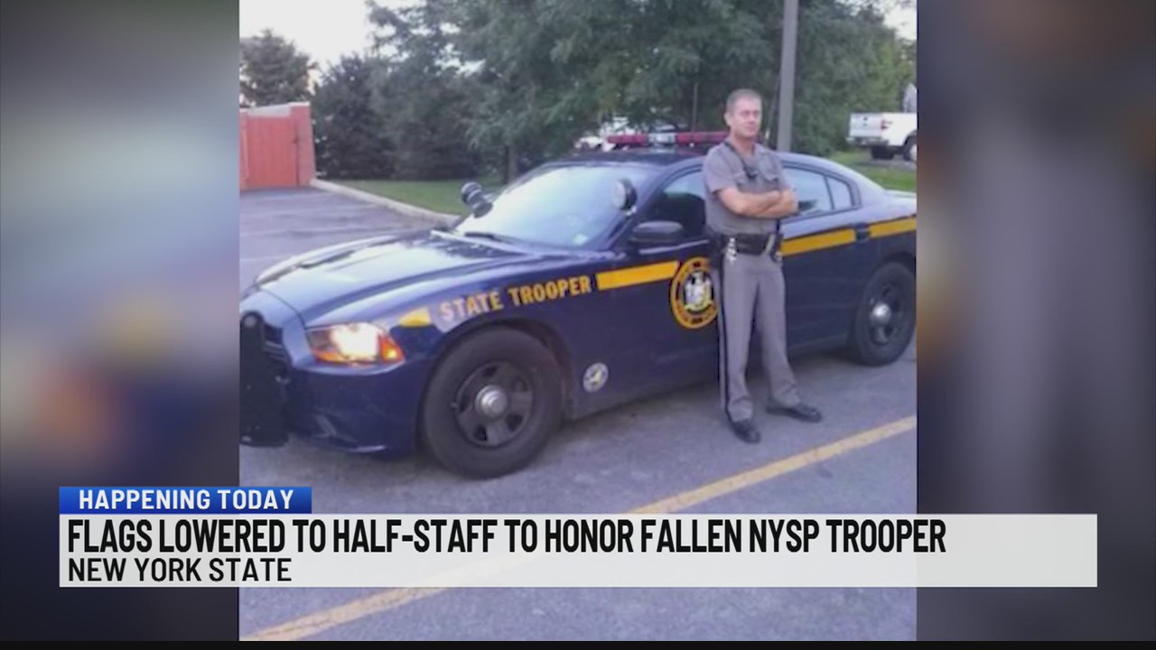 Flags lowered to half-staff to honor fallen NYSP Trooper – NEWS10 ABC